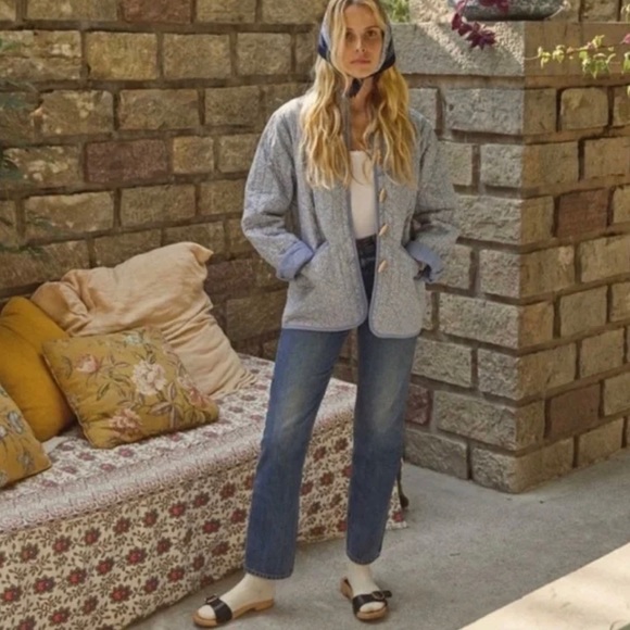 Doen | Jackets & Coats | Doen Parker Jacket Blue | Poshmark